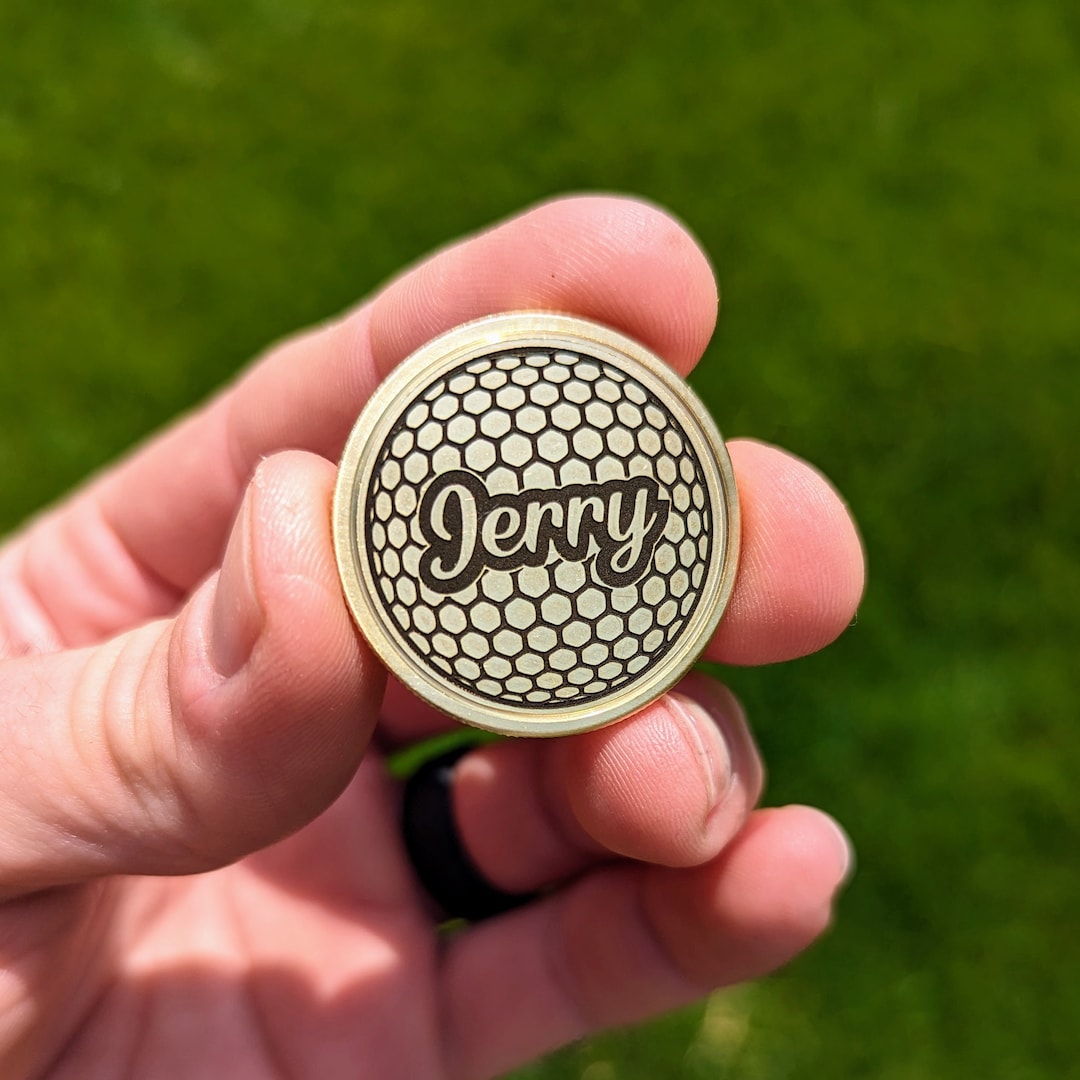 Engraved Brass Coin - Golf Marker - Etsy