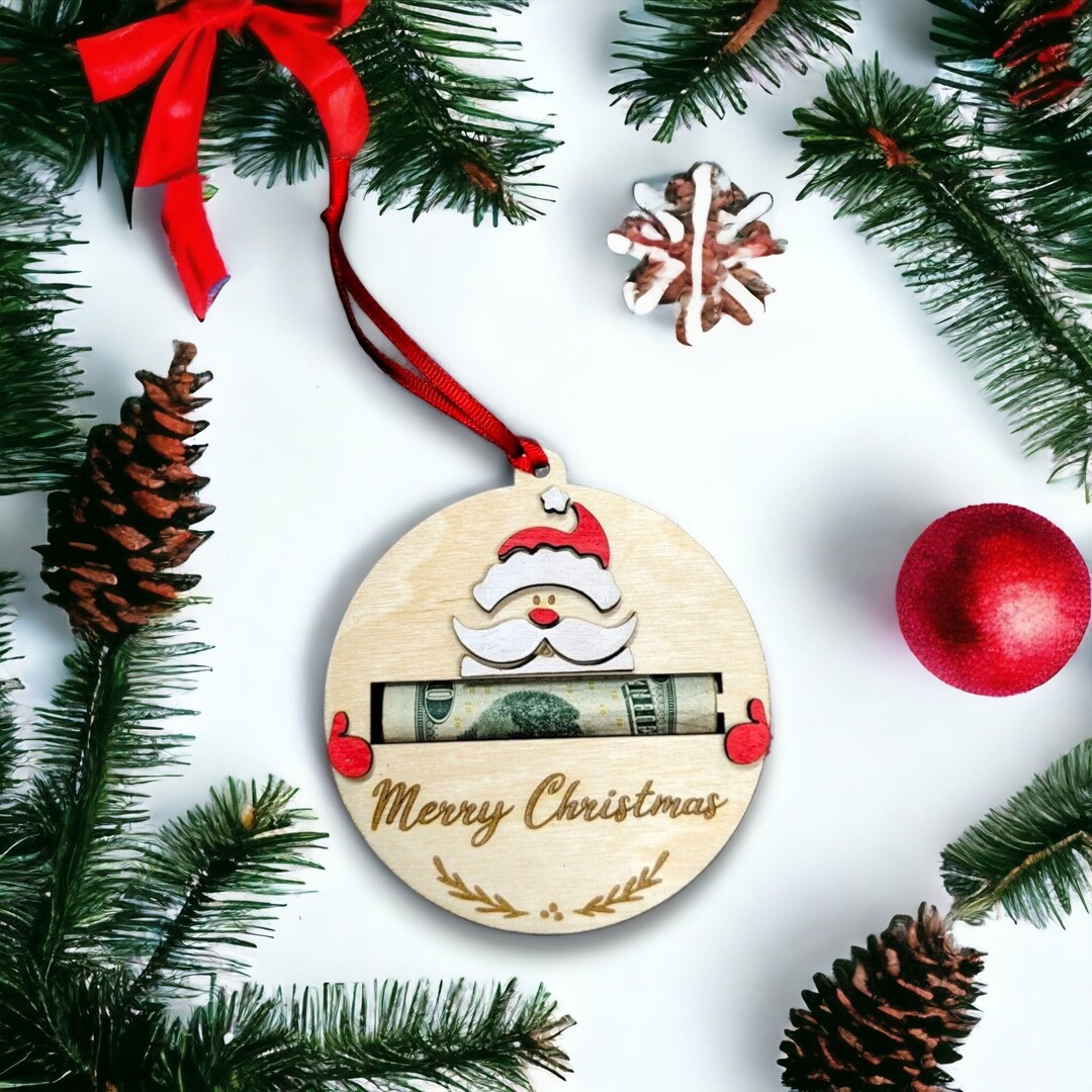 Chritmas Money Holder Ornament - Santa - Cash - Bills - Gift - Etsy