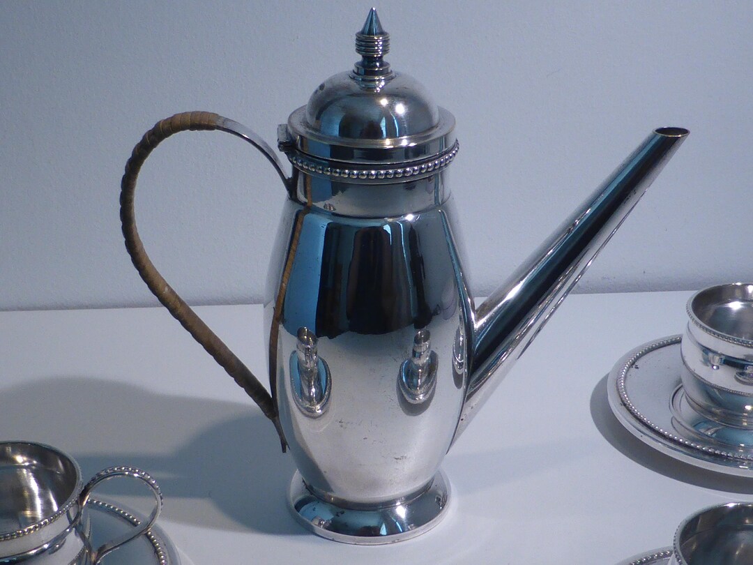 WMF Coffee Pot With Cups and Saucers Silver Plate Expresso Demitasse ...