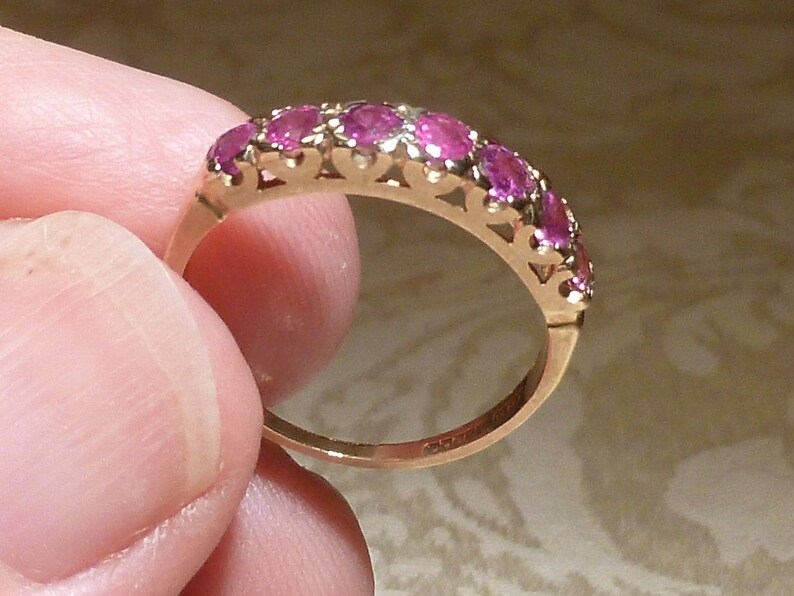 Vintage 9ct Gold Ruby Ring UK Hallmark Assay Birmingham 1988 - Etsy