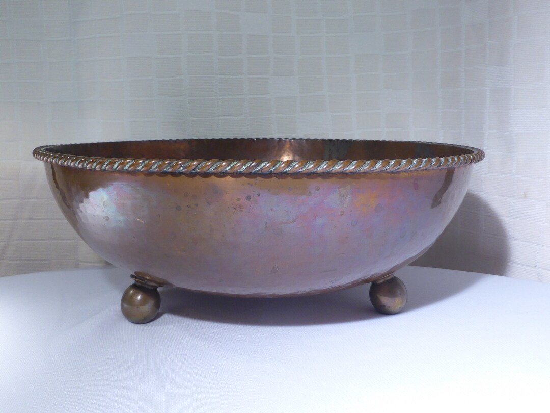 Arts and Crafts Copper Bowl Signed Dryad Lester 30A 9.5" - Etsy
