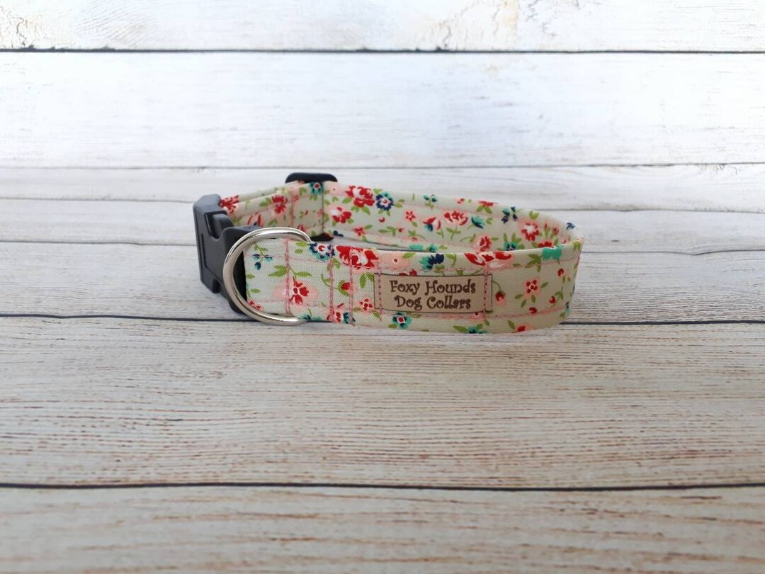 Romantic Rose Collar, Floral Dog Collar, Rose Dog Collar, Adjustable ...