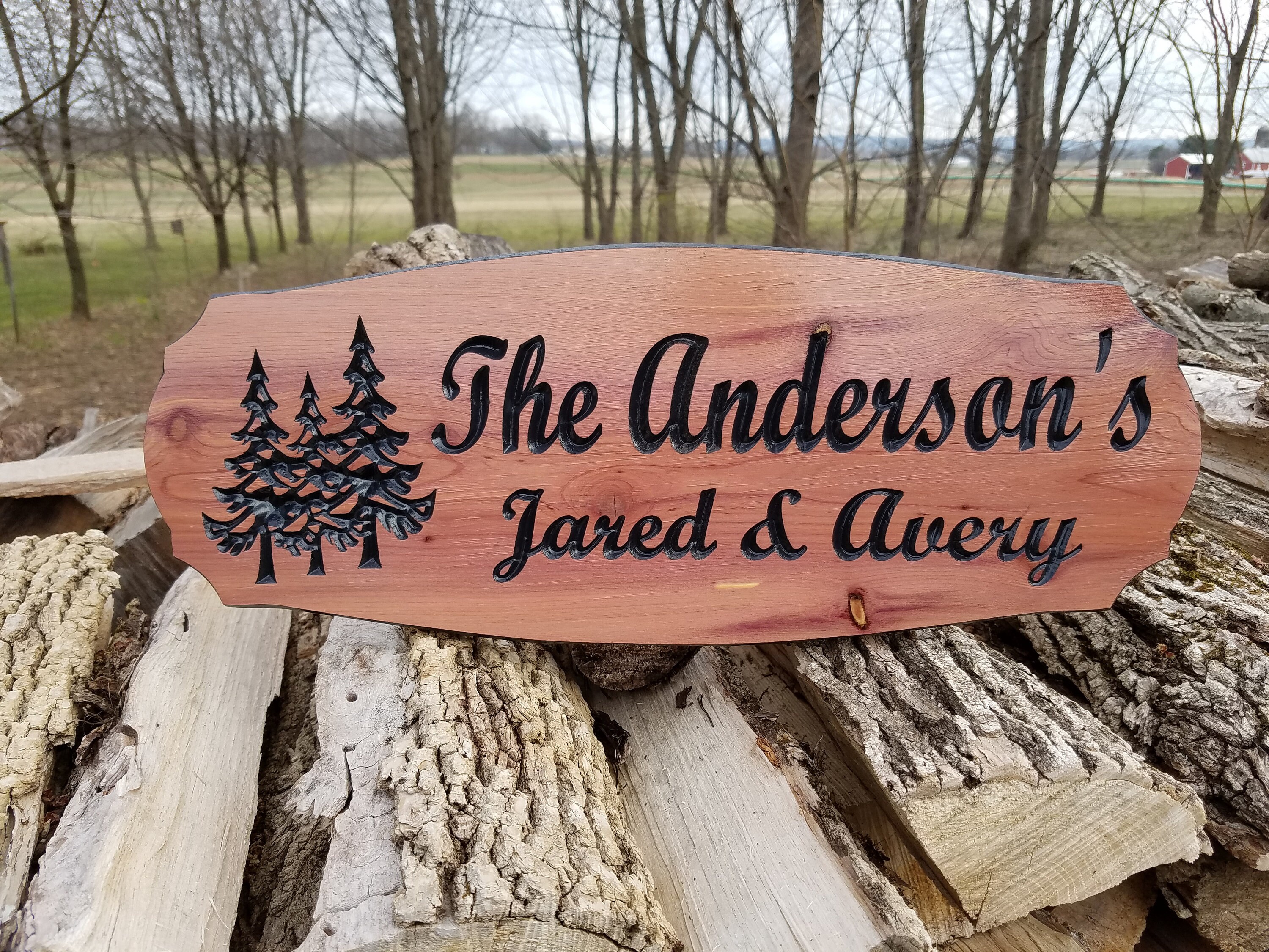 Outdoor Name Signs Personalized Wooden Address Sign Last Etsy