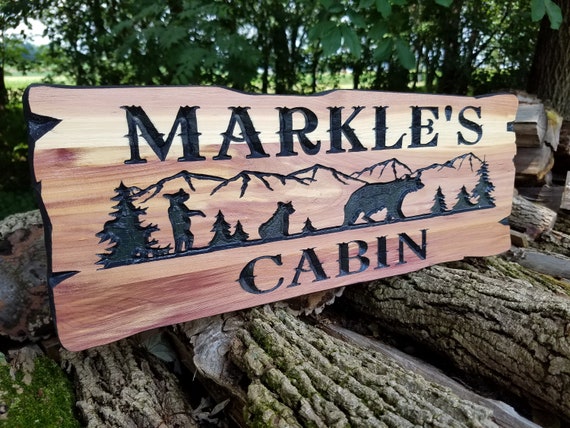Cabin Signs Personalized Wooden Signs Family Cabin Sign Lake | Etsy