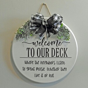 18-in Round Welcome Signs for Your Front Porch - Etsy