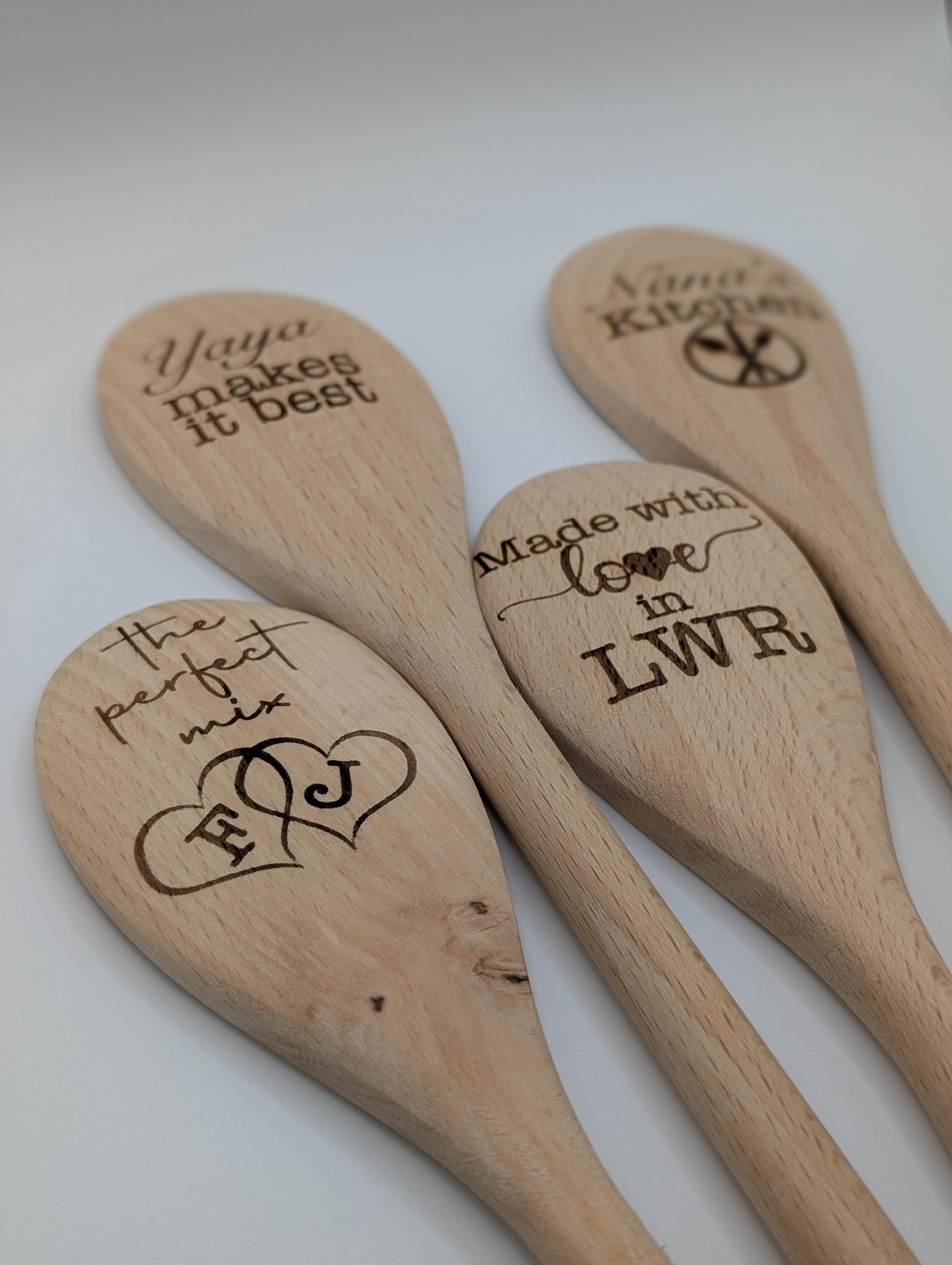 Custom Engraved Wooden Spoons | Personalized Kitchen Cooking Tools ...