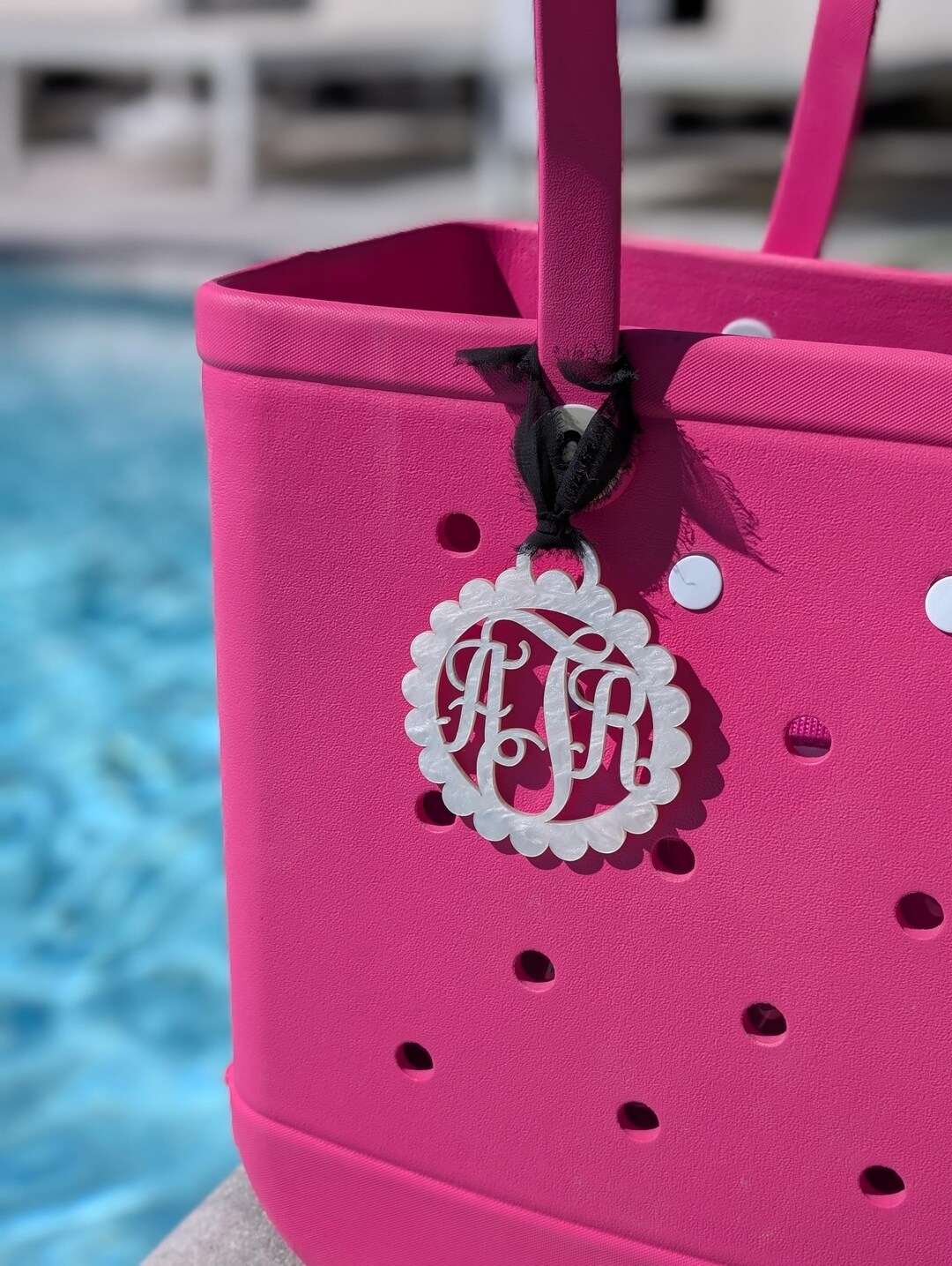Personalized Pearlescent Monogram Tag | Custom Bogg Bag Accessory ...