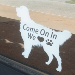 Dogs Welcome Vinyl Decal, Pet Friendly Business or Home - Etsy