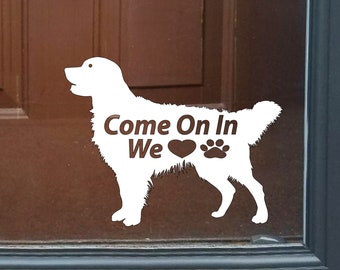 Dogs Welcome Sign, Pet Friendly Business or Home, We Love Dogs, Vinyl ...