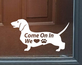 Dogs Welcome Sign, Pet Friendly Business or Home, We Love Dogs, Vinyl ...