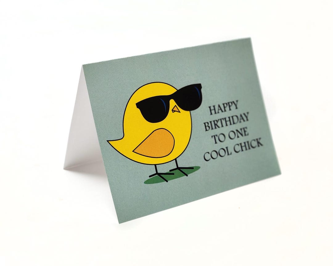 Cute Chick Birthday Card, Funny Pun Greeting Card (digital Download) - Etsy