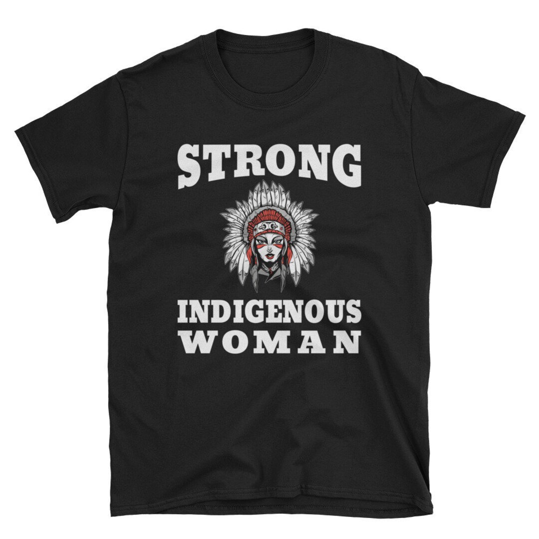 Strong Indigenous Woman Native America T-shirt Woman With War Bonnet ...
