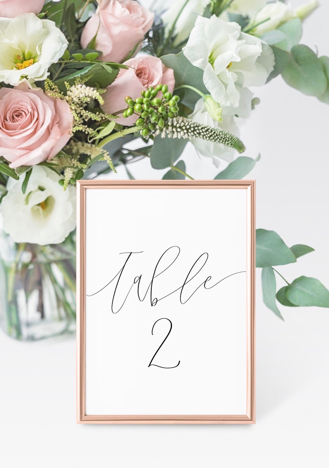 Table Number Signs, Printable Table Numbers for Wedding, Wedding ...