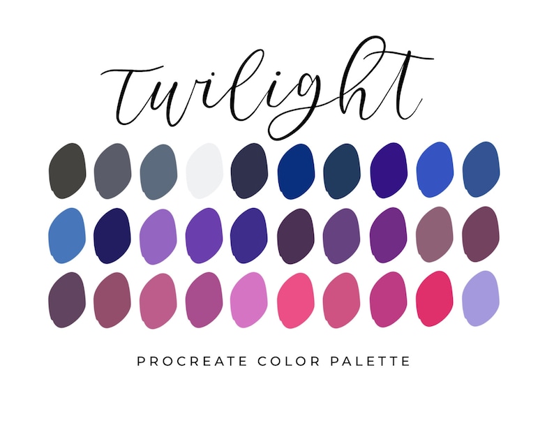 Procreate Color Palette Color Swatches Swatch Files Galaxy Etsy