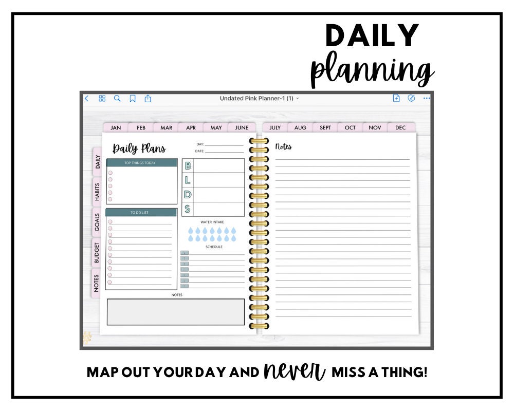 Undated digital planner planner for good notes digital | Etsy
