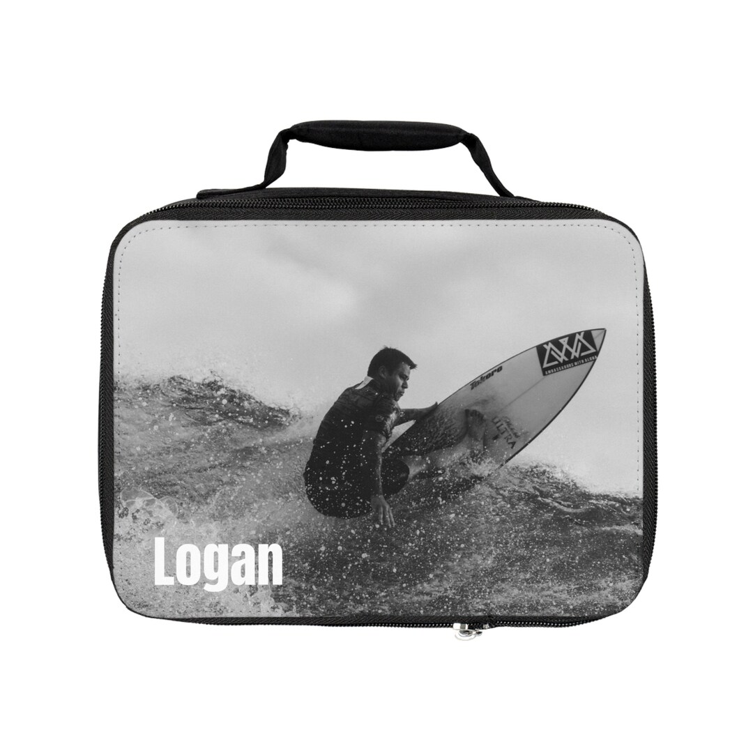 Personalized Surfer Lunch Bag: Beach Snack Box - Etsy