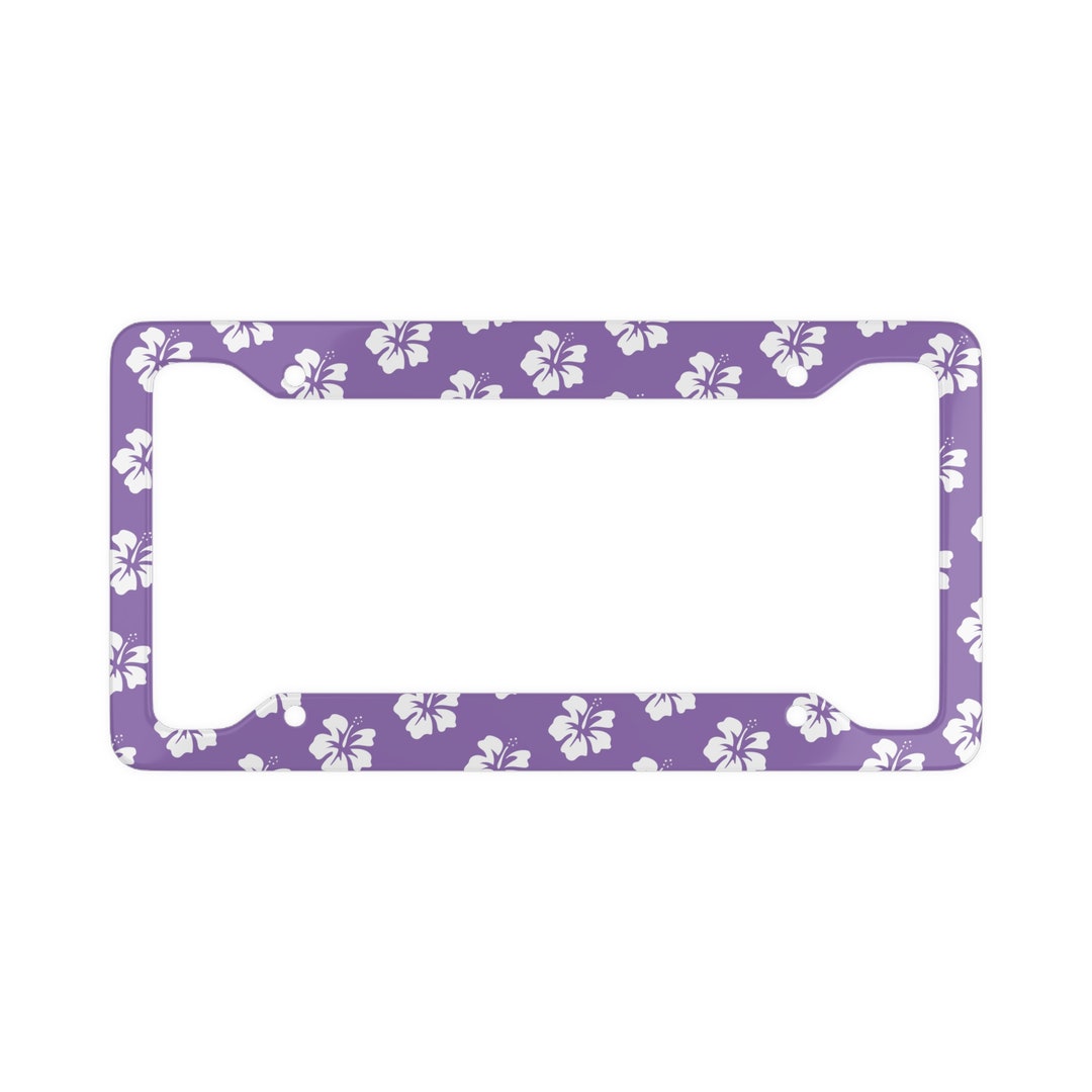 Light Purple Hibiscus Hawaiian License Plate Frame - Etsy