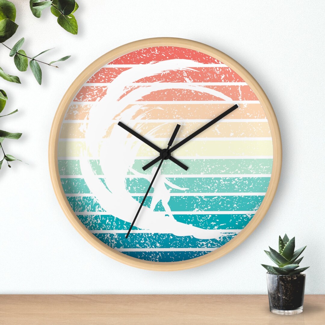Surfer Girl Wall Clock: Beach House Decor, Salty Water Love - Etsy