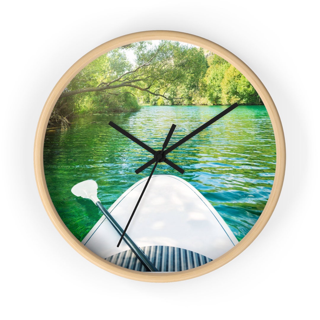 Paddle Board Island Wall Clock. Beach Theme Clock. Island Clock. Beach ...