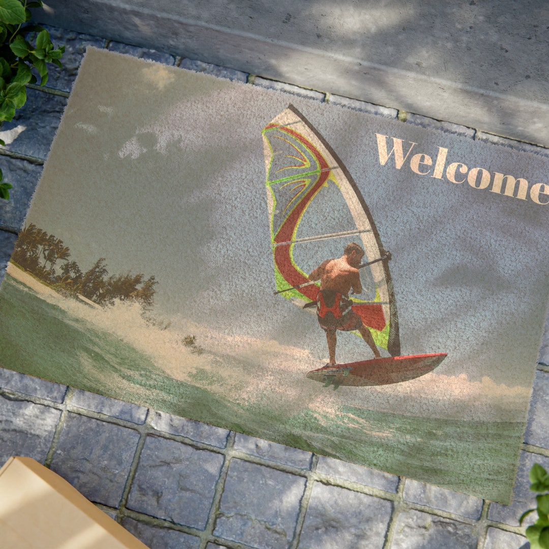 Windsurfing Coir Mat. Windsurfing Welcome Mat. Windsurfing Outdoor Mat ...