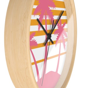 Palm Tree Island Wall Clock. Beach Theme Clock. Island Clock. Beach ...