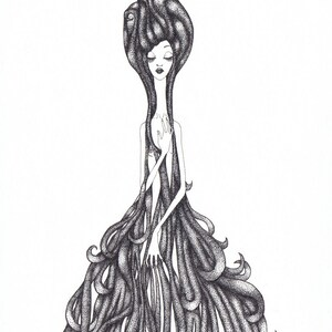 Water Nymph Ink Drawing - Etsy Australia