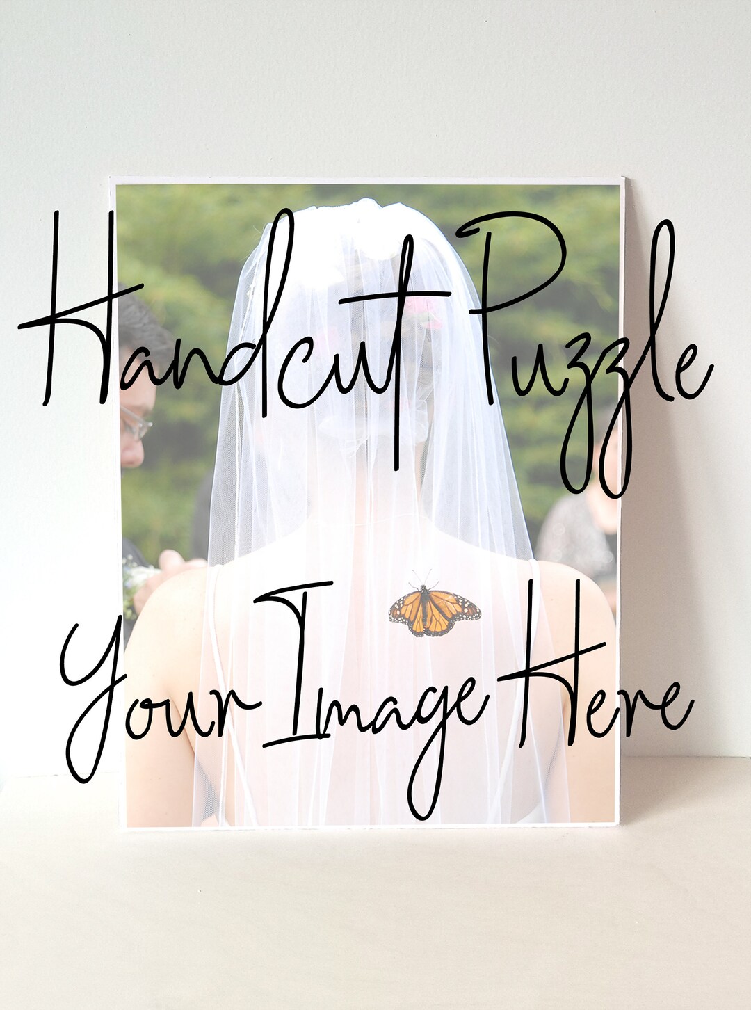 YOUR IMAGE Custom Hand Cut Wood Jigsaw Puzzle for Weddings, Mothers Day ...