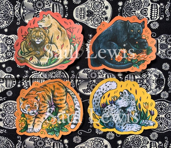 Big Cat Stickers | Etsy