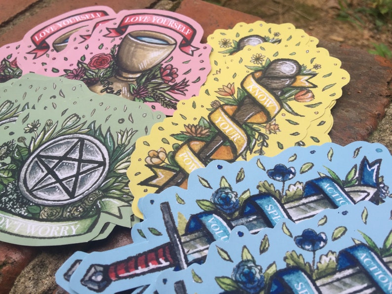 Minor Arcana Tarot Stickers | Etsy