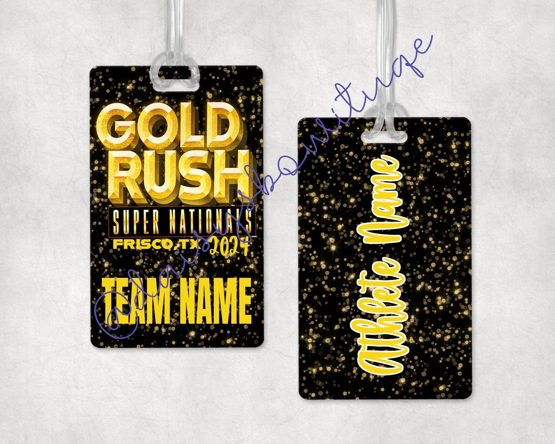 Gold Rush Bag Tags - Etsy