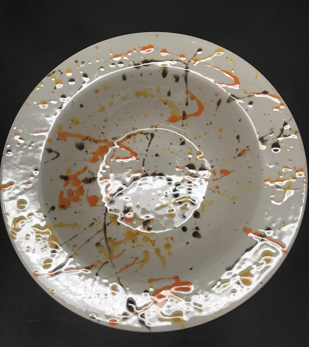 Ceramic Splatter Glazed Bowl - Etsy