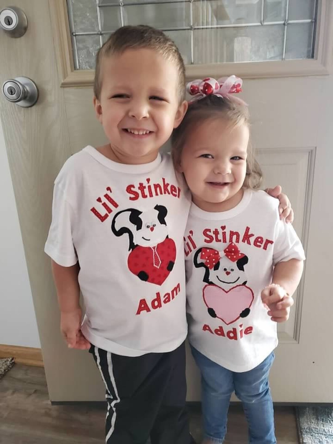 Valentine Lil Stinker Shirt, Personalized Sibling Valentine's Day Shirt ...