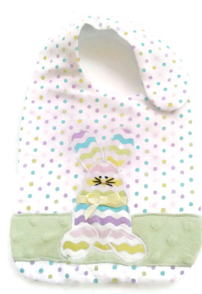 Easter Bunny Bib: Soft Cotton Baby Drool Cloth - Etsy