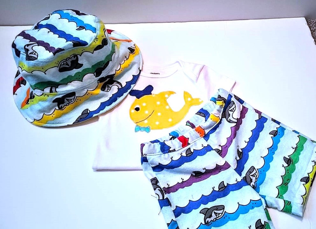 Baby Shark Outfit, Beach Clothes, Infant Ocean Bodysuit, Summer Boy ...