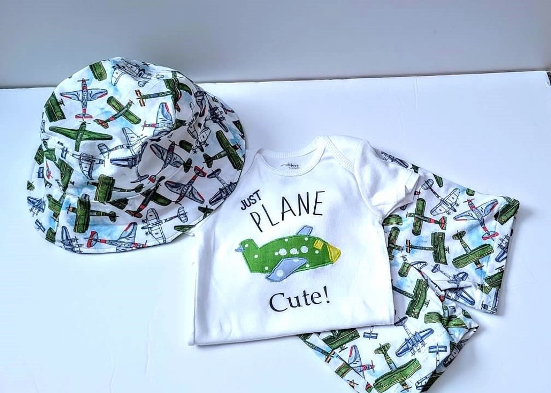 Airplane Outfit, Just Plane Cute Baby Boy Clothes, Airplane Travel Gift ...