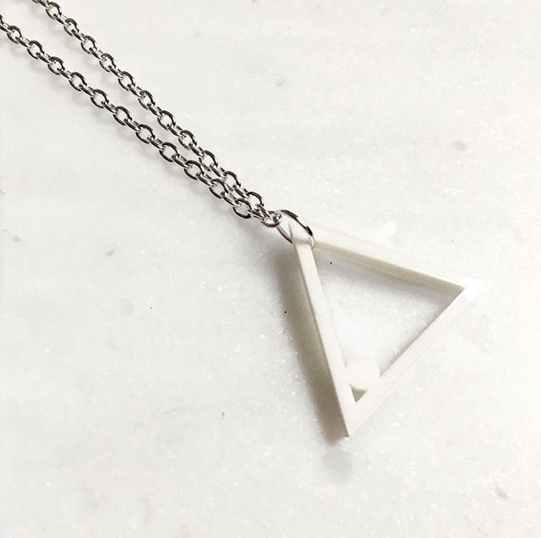 Triangle Geometric Perspex Necklace Geometric Jewellery - Etsy