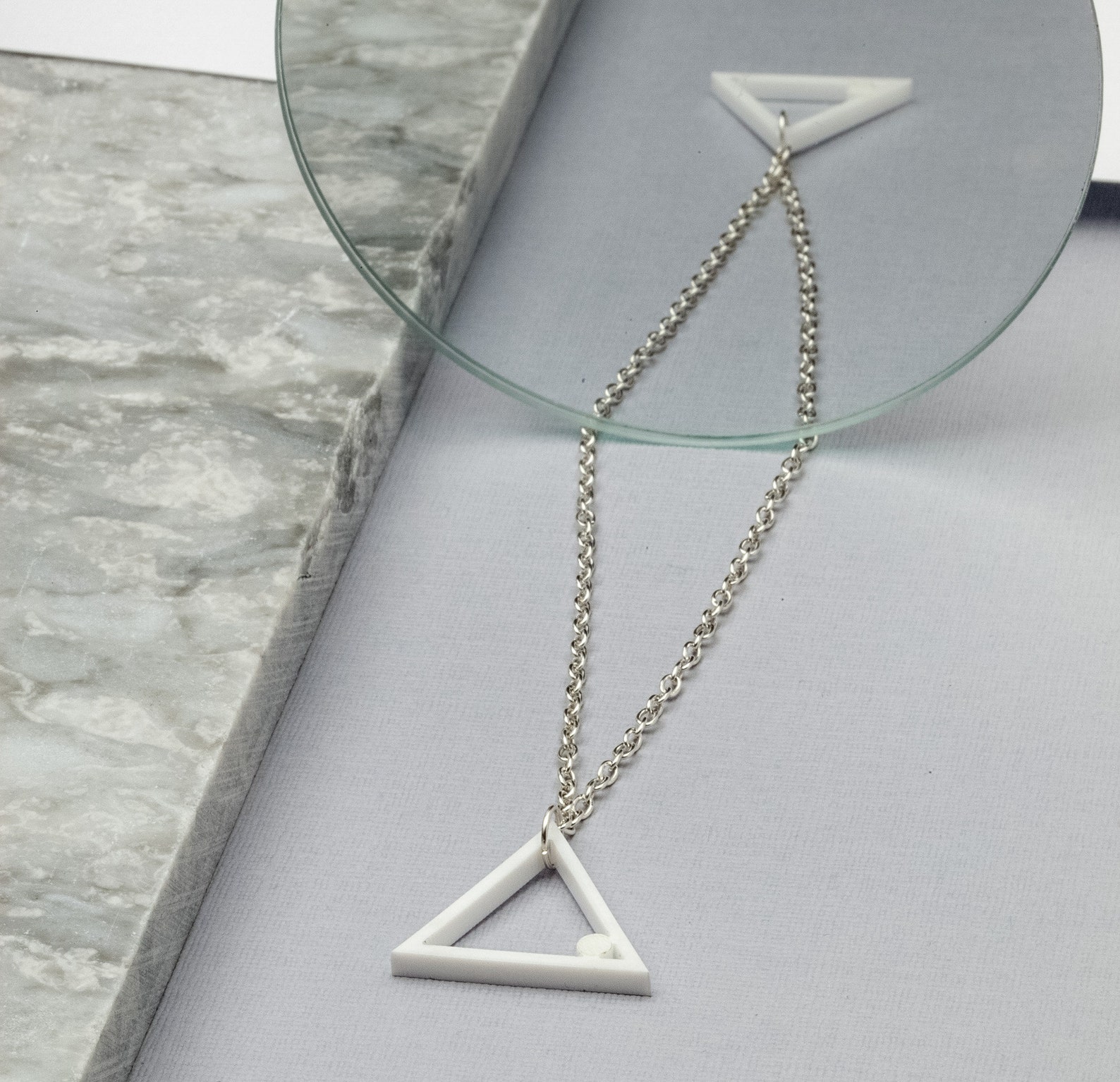 Triangle Geometric Perspex Necklace Geometric Jewellery - Etsy
