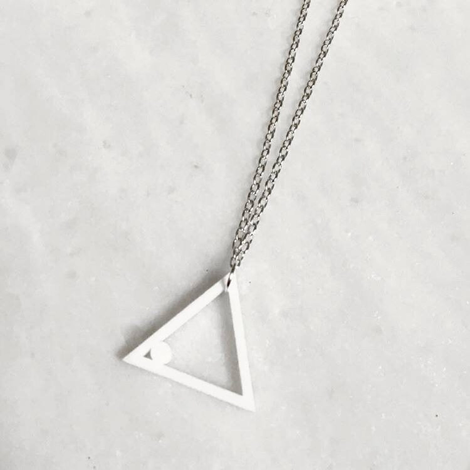 Triangle Geometric Perspex Necklace Geometric Jewellery - Etsy