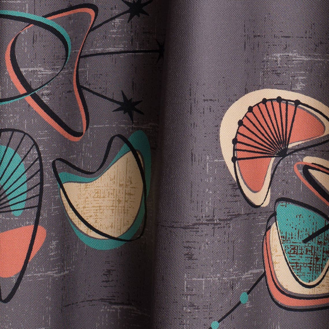 Mid Century Inspired Atomic Boomerang Interior Fabric by the Half Metre ...