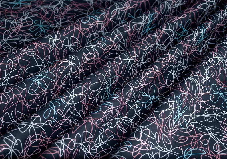 1950s Retro Vintage Inspired Atomic Googie Dressmaking Fabric - Half ...