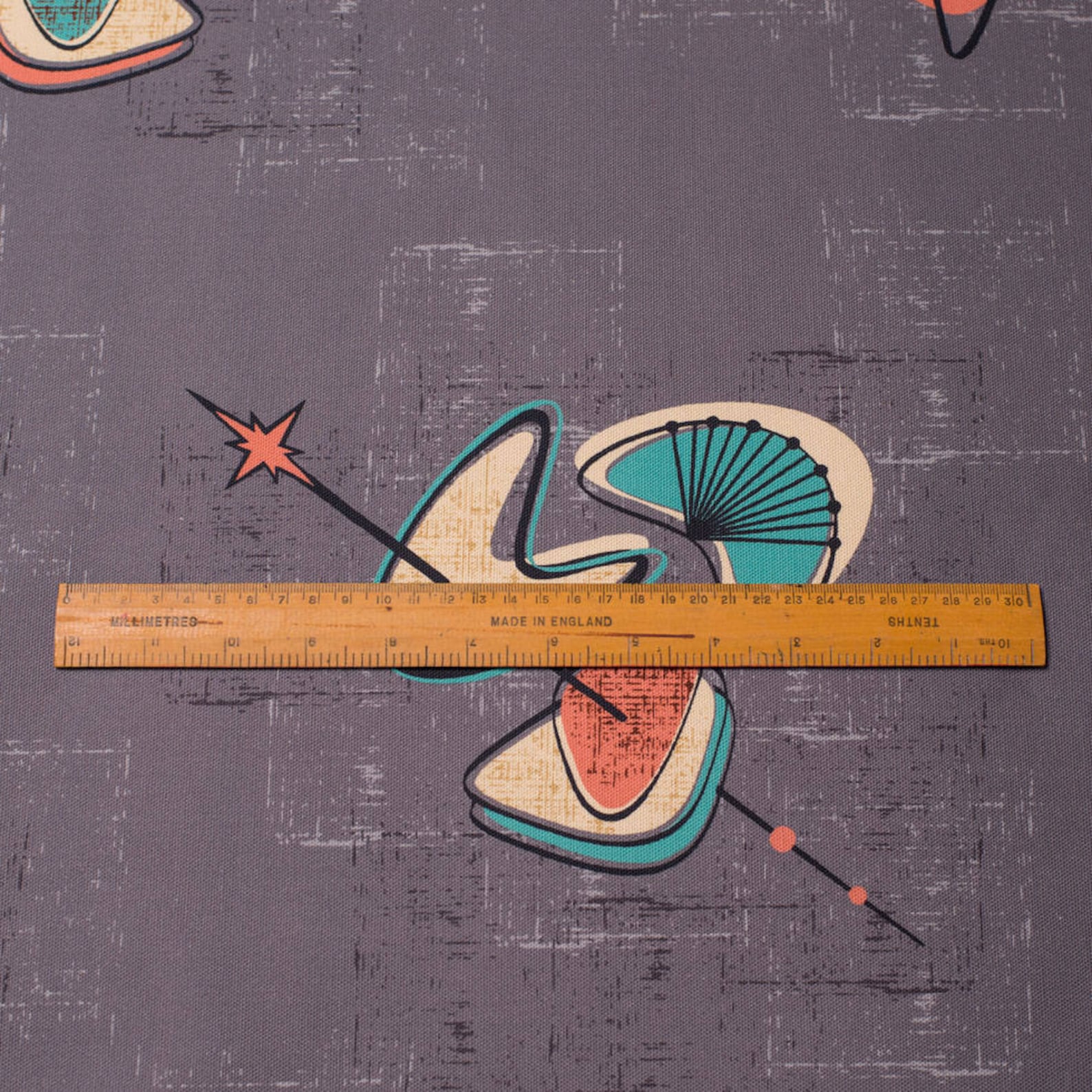 Mid Century Inspired Atomic Boomerang Interior Fabric by the Half Metre ...