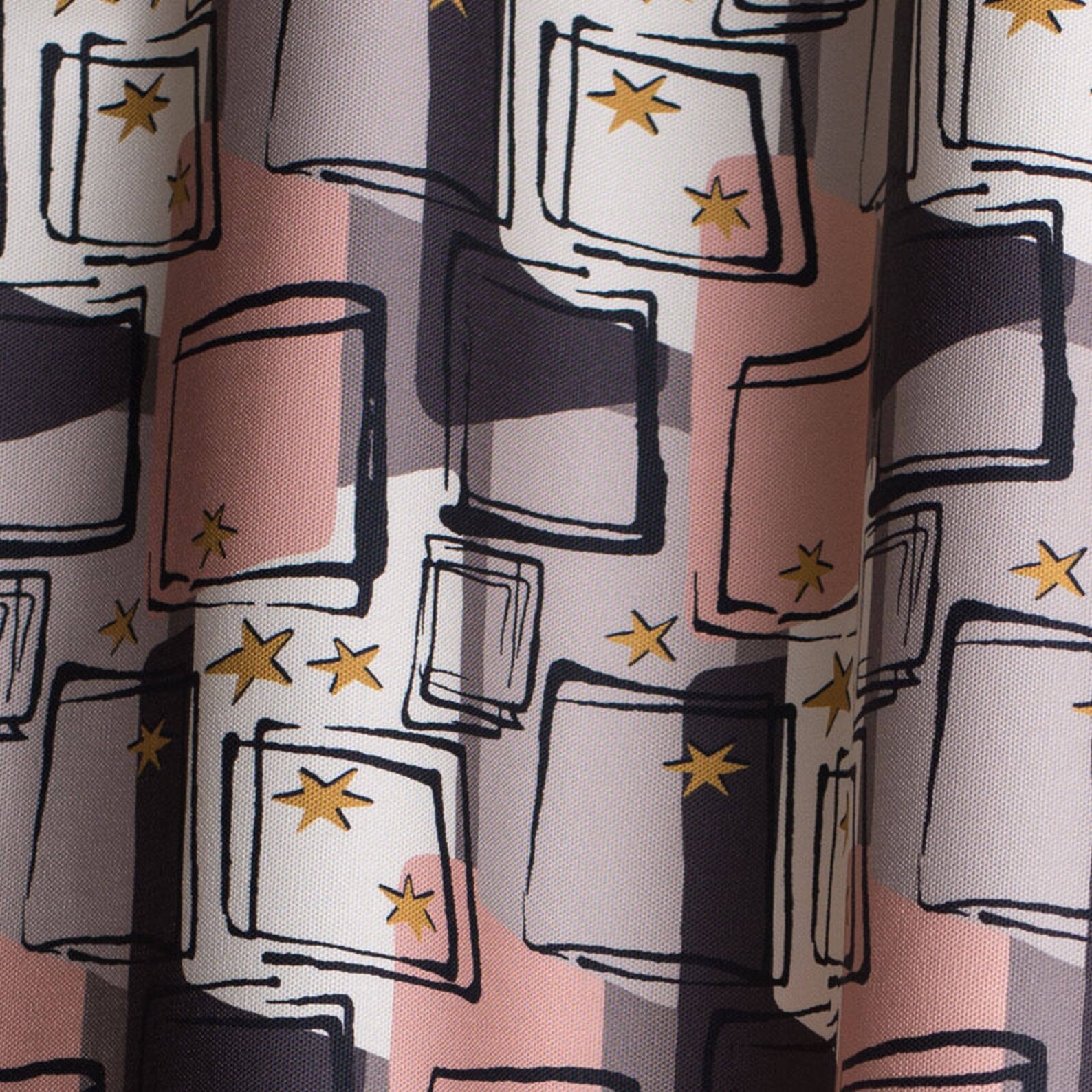 Mid Century Inspired Interior Fabric by the Half Metre 'starlight' - Etsy