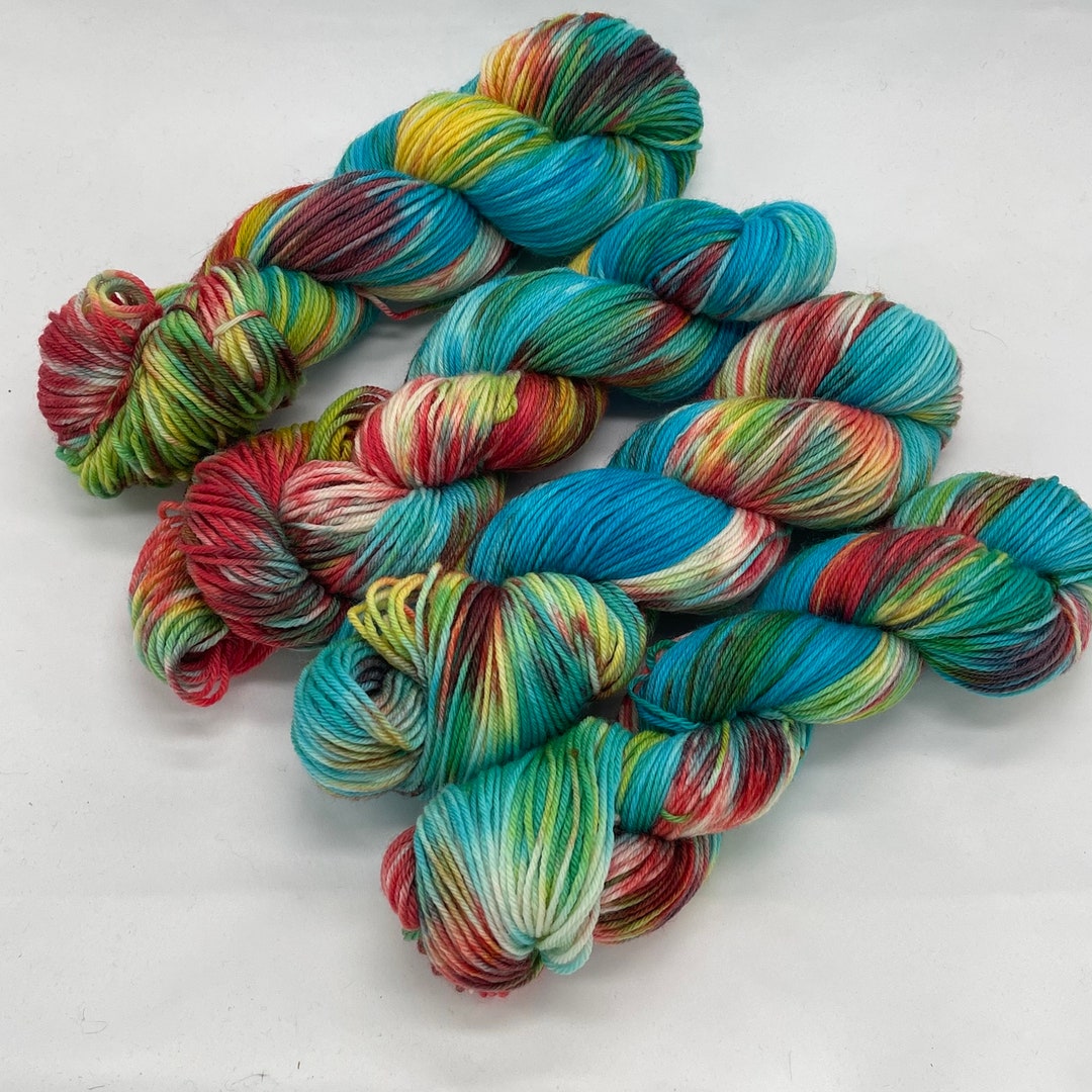 Scarlet Macaw Sci-fi Sport Hand Dyed Yarn - Etsy