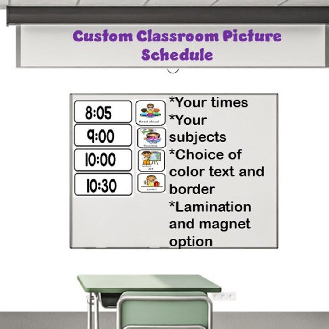 Custom Classroom Picture Schedule for Teachers /homeschool/daycare - Etsy