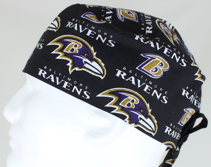 Surgical Regular Tie Back Scrub Hat for Men Baltimore Ravens - Etsy