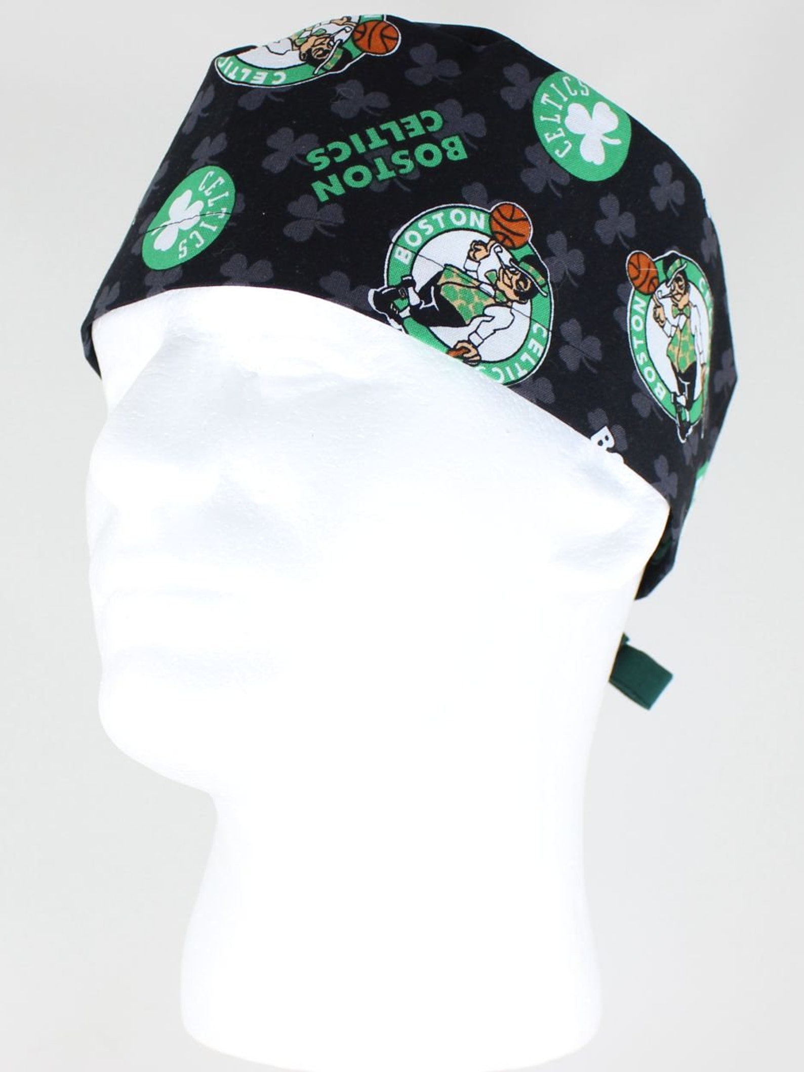 Surgical Regular Tie Back Scrub Hat for Men - Boston Celtics Black - Etsy