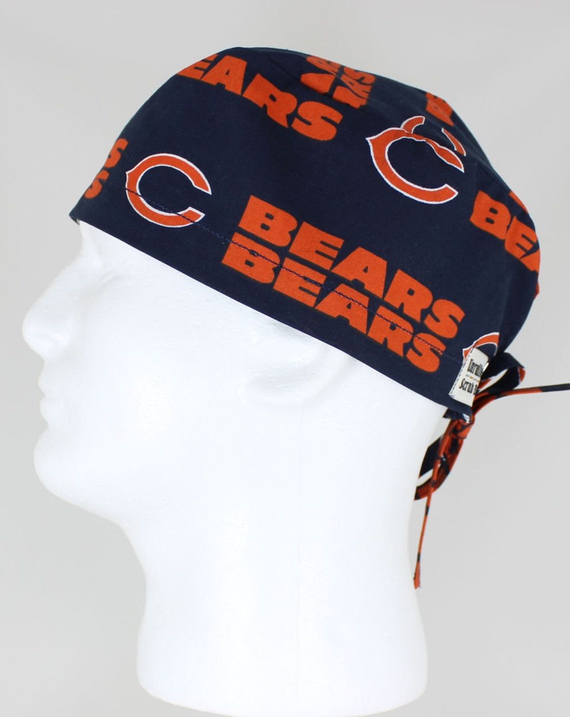 Surgical Regular Tie Back Scrub Hat for Men - Chicago Bears - Etsy