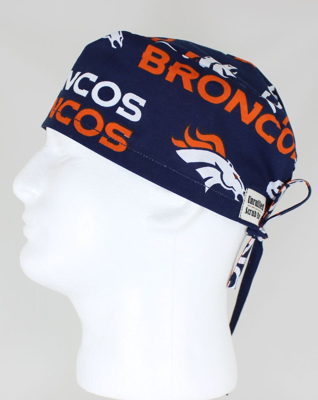 Surgical Regular Tie Back Scrub Hat for Men - Denver Broncos - Etsy