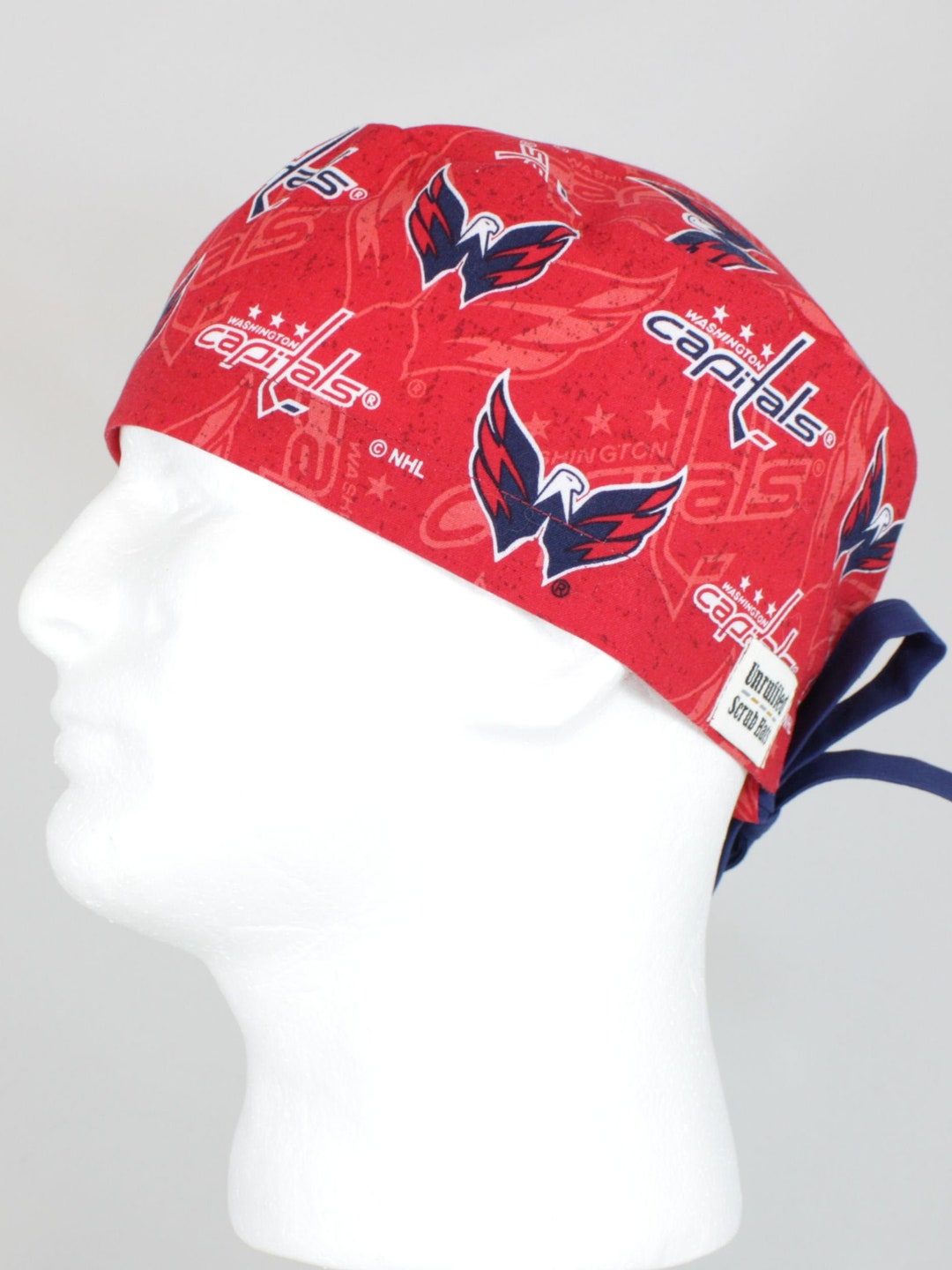 Surgical Regular Tie Back Scrub Hat for Men - Washington Capitals - Etsy