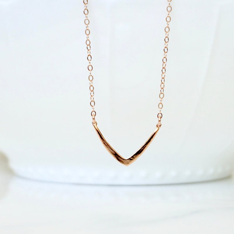 V Necklace - Etsy